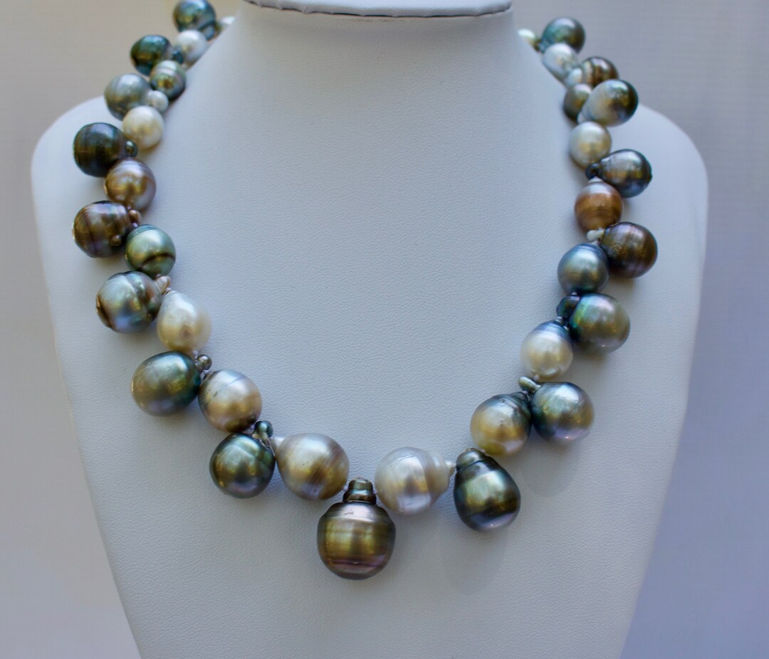 Magnificent One of A Kind Combination of Genuine Huge South Sea Pearls ...