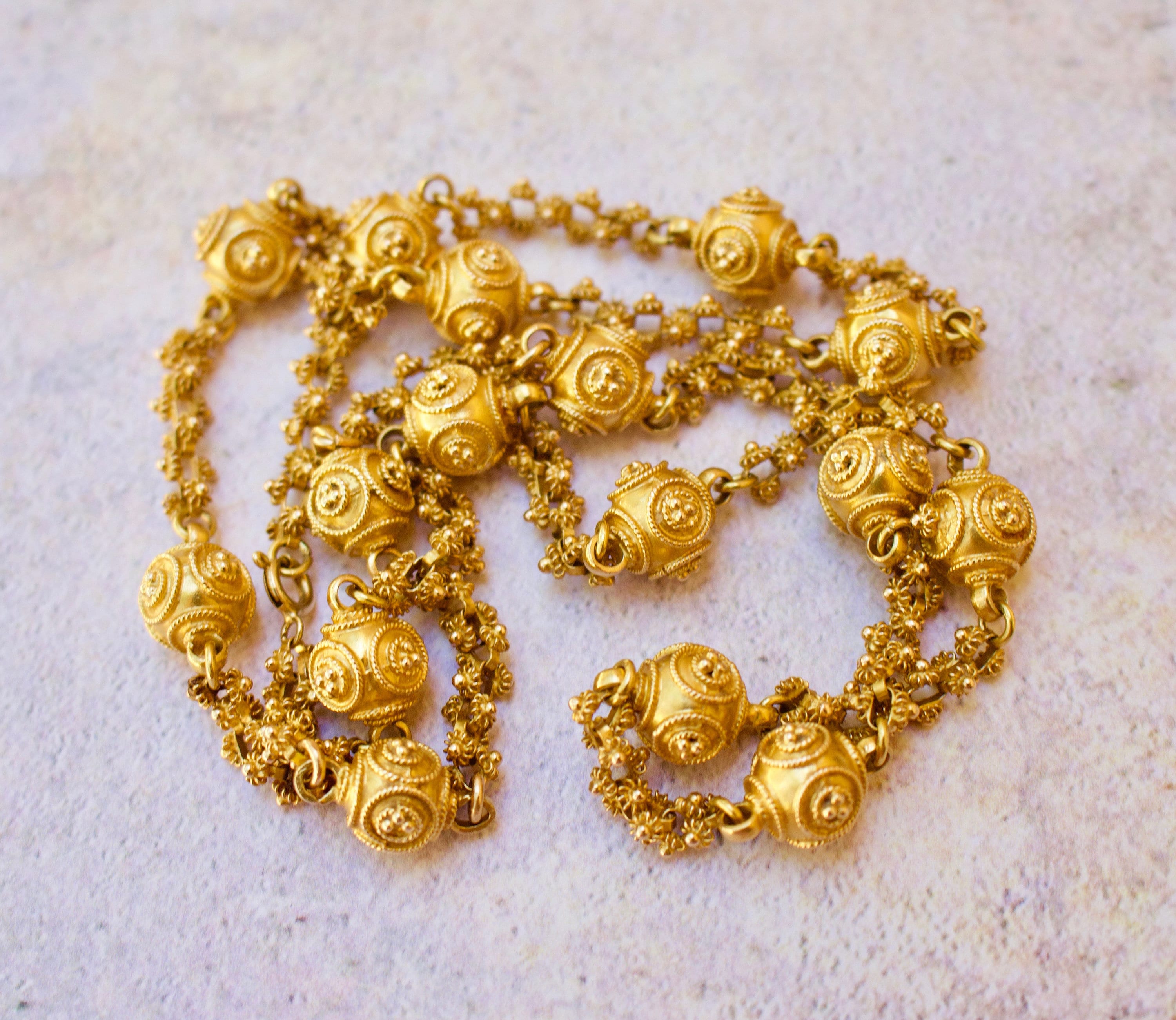 Stunning 18ksolid Gold Artful, Handmade, Handcrafted Gold Chain ...