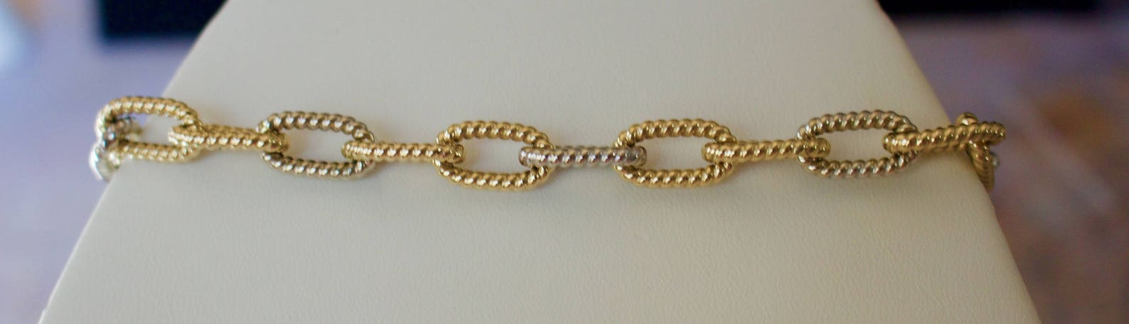 Italian Gold. Designer Style 14k Solid Two Tone Italian Gold Necklace ...