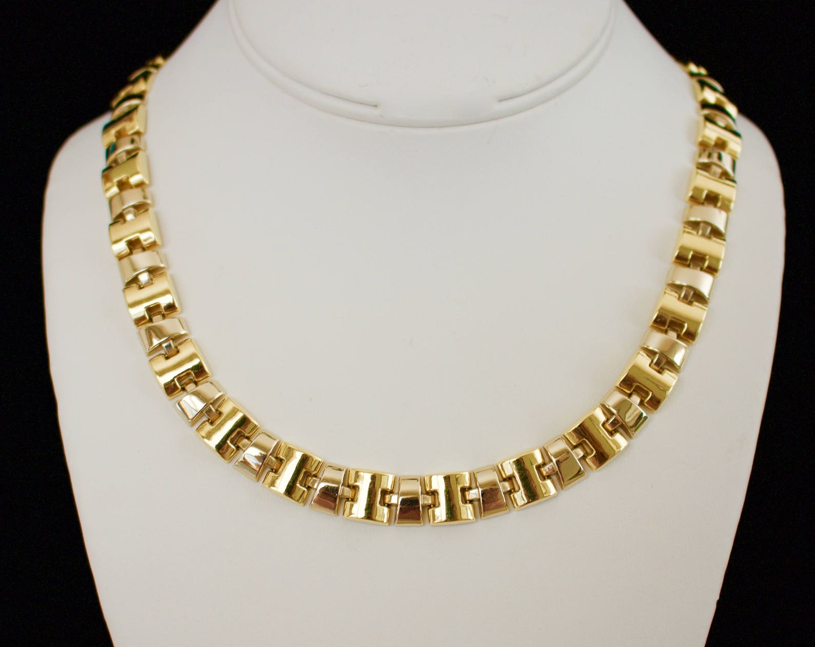 18k Italian Gold. Stunning 18k Solid Italian Gold Chain Links Necklace ...