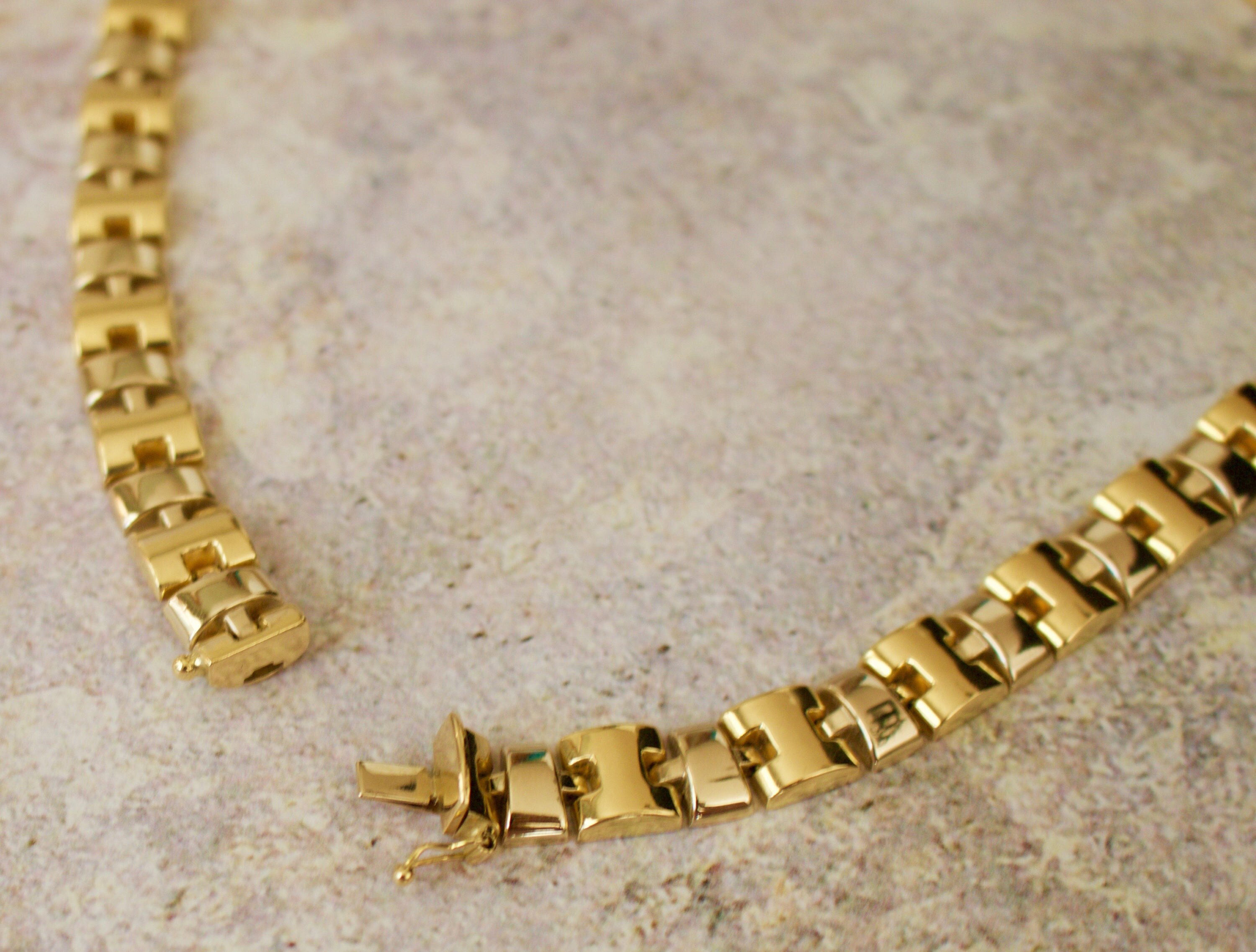 18k Italian Gold. Stunning 18k Solid Italian Gold Chain Links Necklace ...