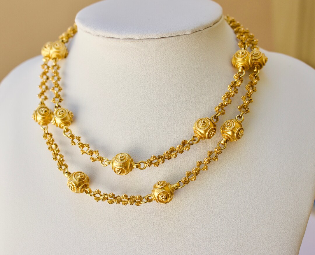 Stunning 18ksolid Gold Artful, Handmade, Handcrafted Gold Chain ...