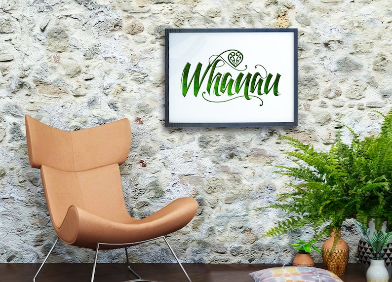Maori Whanau Greenstone Style Art Print (digital Download) - Etsy New ...