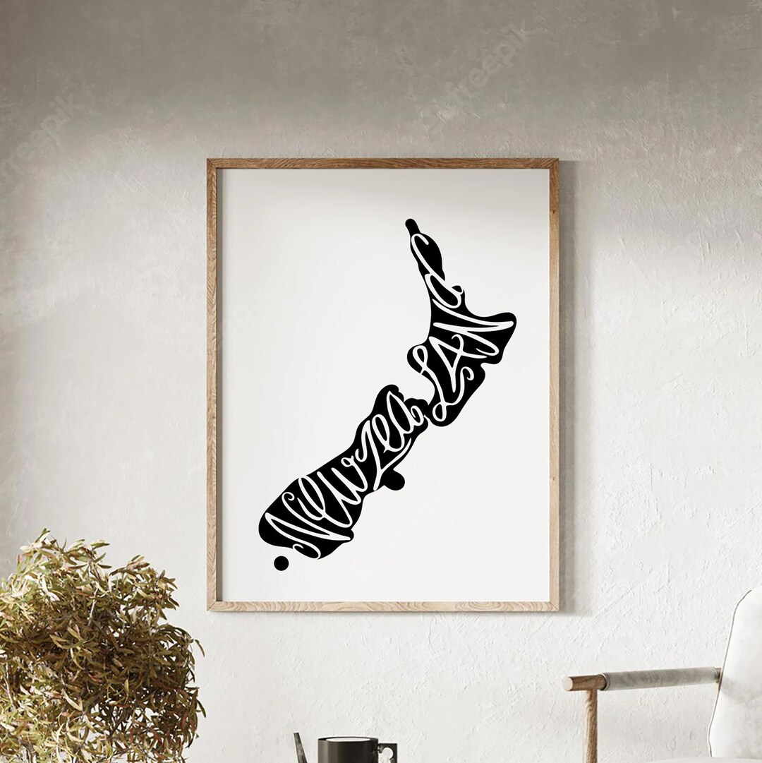 New Zealand Map Kiwi All Blacks Svg File Svg for Cricut Tattoo Digital ...