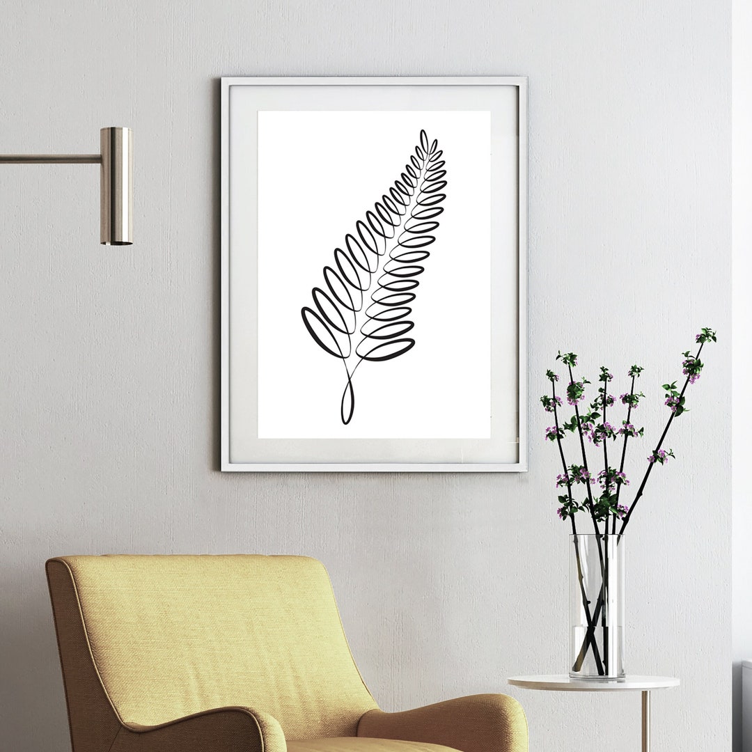 New Zealand Fern, Silver Fern, Tattoo, Brush Script, Digital Download ...