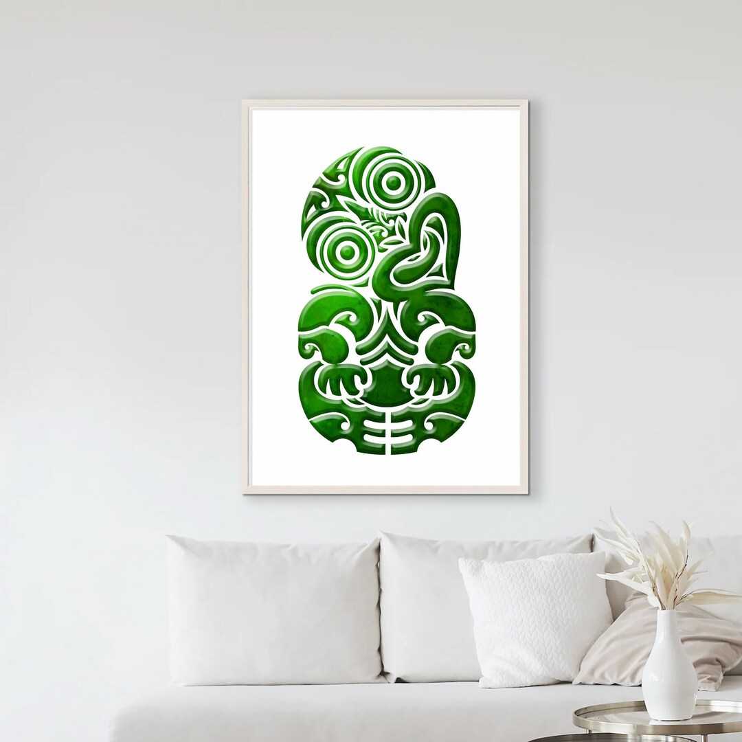 New Zealand Kiwi Tiki Greenstone Pounamu Carving Maori Tattoo New Zealand Art Digital Download ...