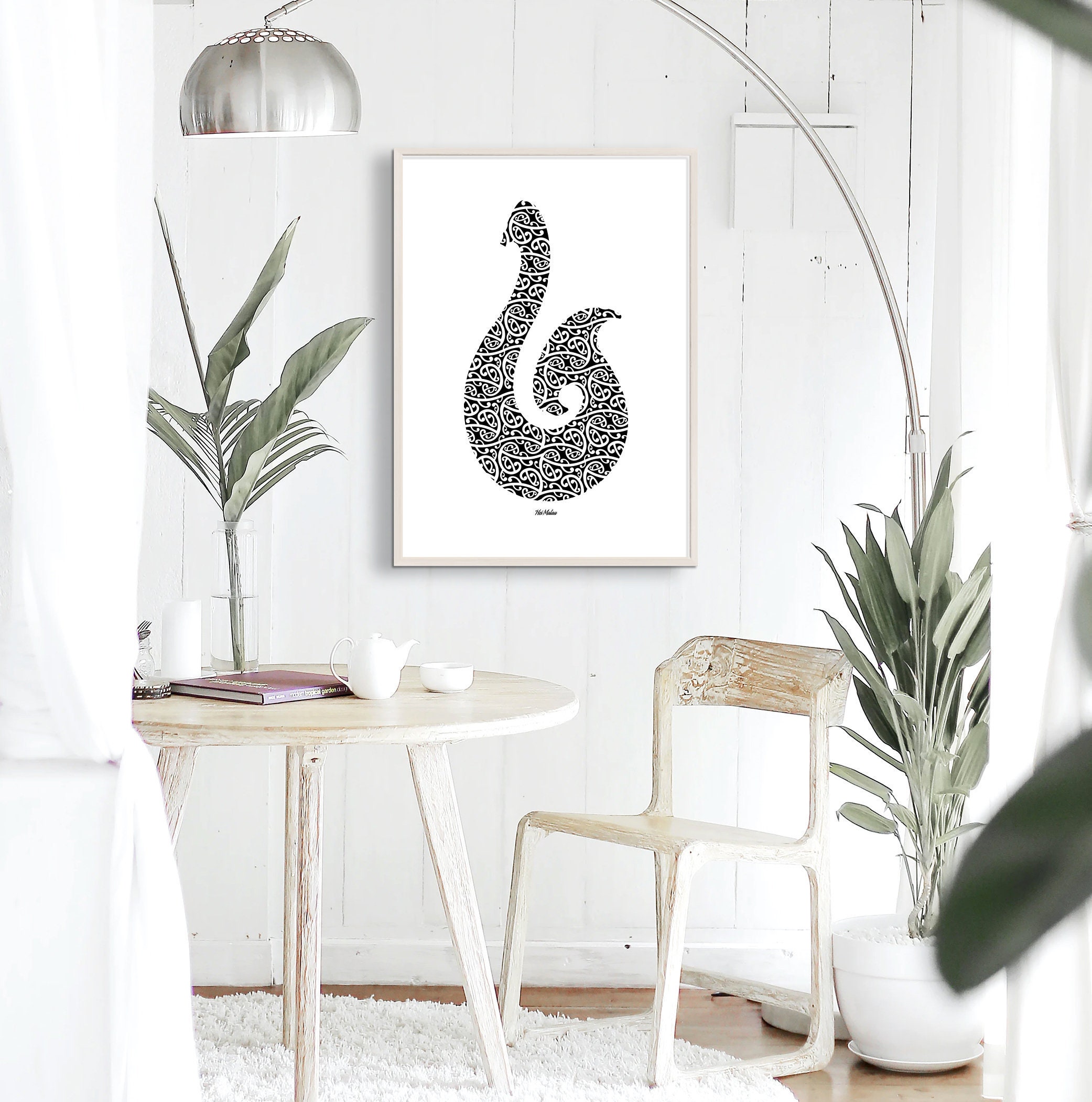 New Zealand Fish Hook Art Print: Maori Symbol (digital Download) - Etsy