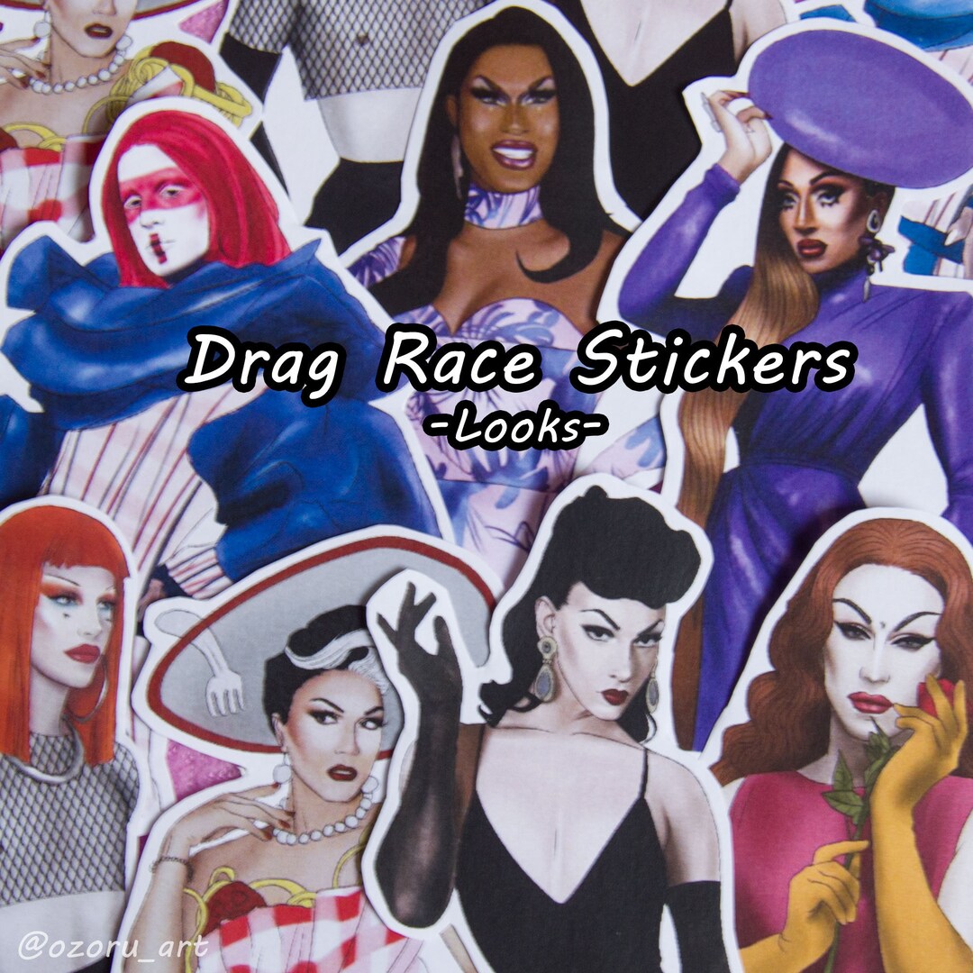Drag Race Stickers Drag Queens RPDR Full Body Looks - Etsy