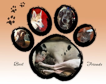 Dog collage portrait | Etsy