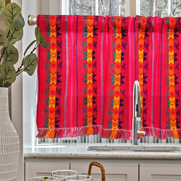 Red Kitchen Curtains - Etsy