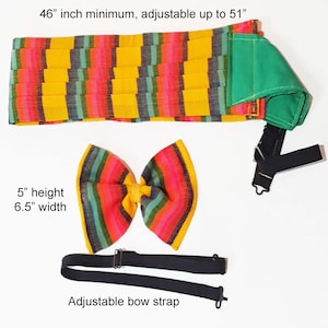 Mexican Serape Cummerbund: Pleated Woven Fabric, Adjustable Fit - Etsy