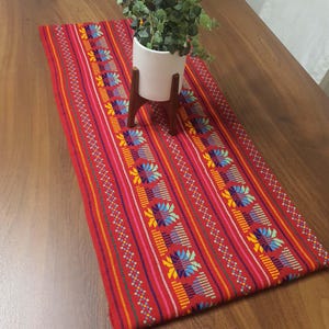 Mexican Ruby Red Woven, Fabric by Yard, Cambaya, Embroidered - Etsy