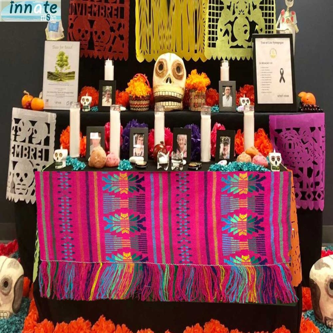 Ofrenda table runneraltardia muertosmantel ofrendaaltar | Etsy