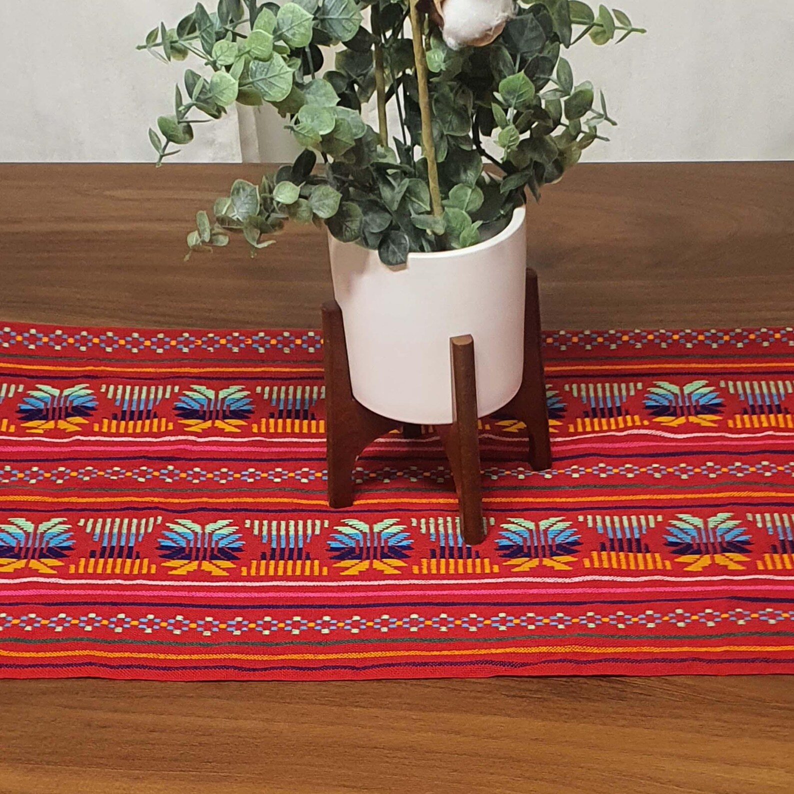 Mexican Ruby Red Woven, Fabric by Yard, Cambaya, Embroidered - Etsy UK