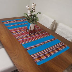 Andean Table Runner: Multicolored With Solid Background. - Etsy
