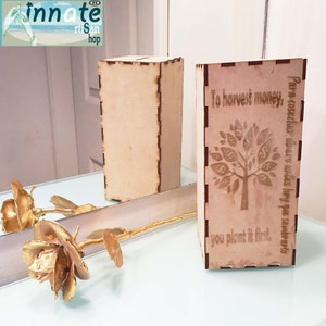 Bank DIY Recycled MDF, Gift, Unassembled Bank, Wood Project, DIY ...