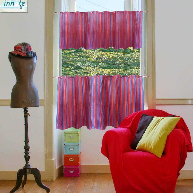 Aguayo Fabric Curtains: South American Turquoise Drapes - Etsy Canada