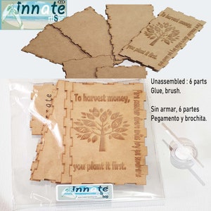 Bank DIY Recycled MDF, Gift, Unassembled Bank, Wood Project, DIY ...