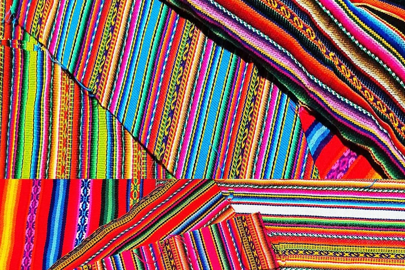 Fat Quarters, Aguayo Fabric, Andean Fabric, South America, Cuzco, Inca ...