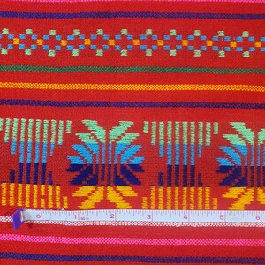 Mexican Ruby Red Woven, Fabric by Yard, Cambaya, Embroidered - Etsy