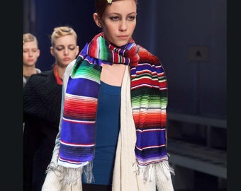 Mexican Blanket Open Scarf Traditional Scarf Made Out of - Etsy