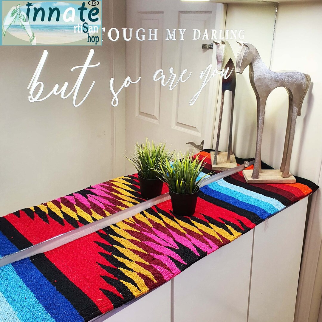 Aztec 7ft Table Runner: Boho Mexican Farmhouse Decor - Etsy