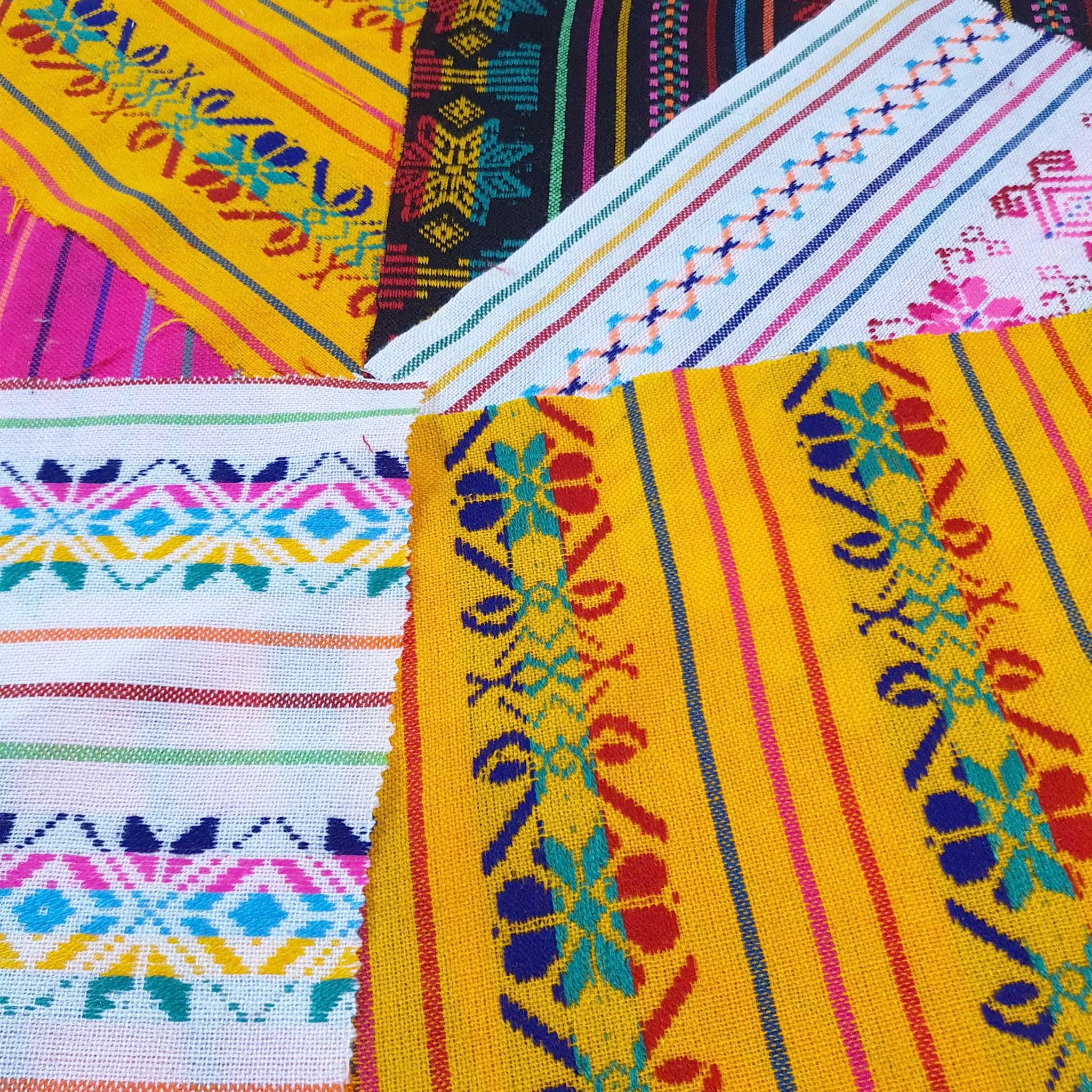Cambaya Fabric Squares: Mexican Woven Patchwork, 10"x10" (10 Piece Pack ...