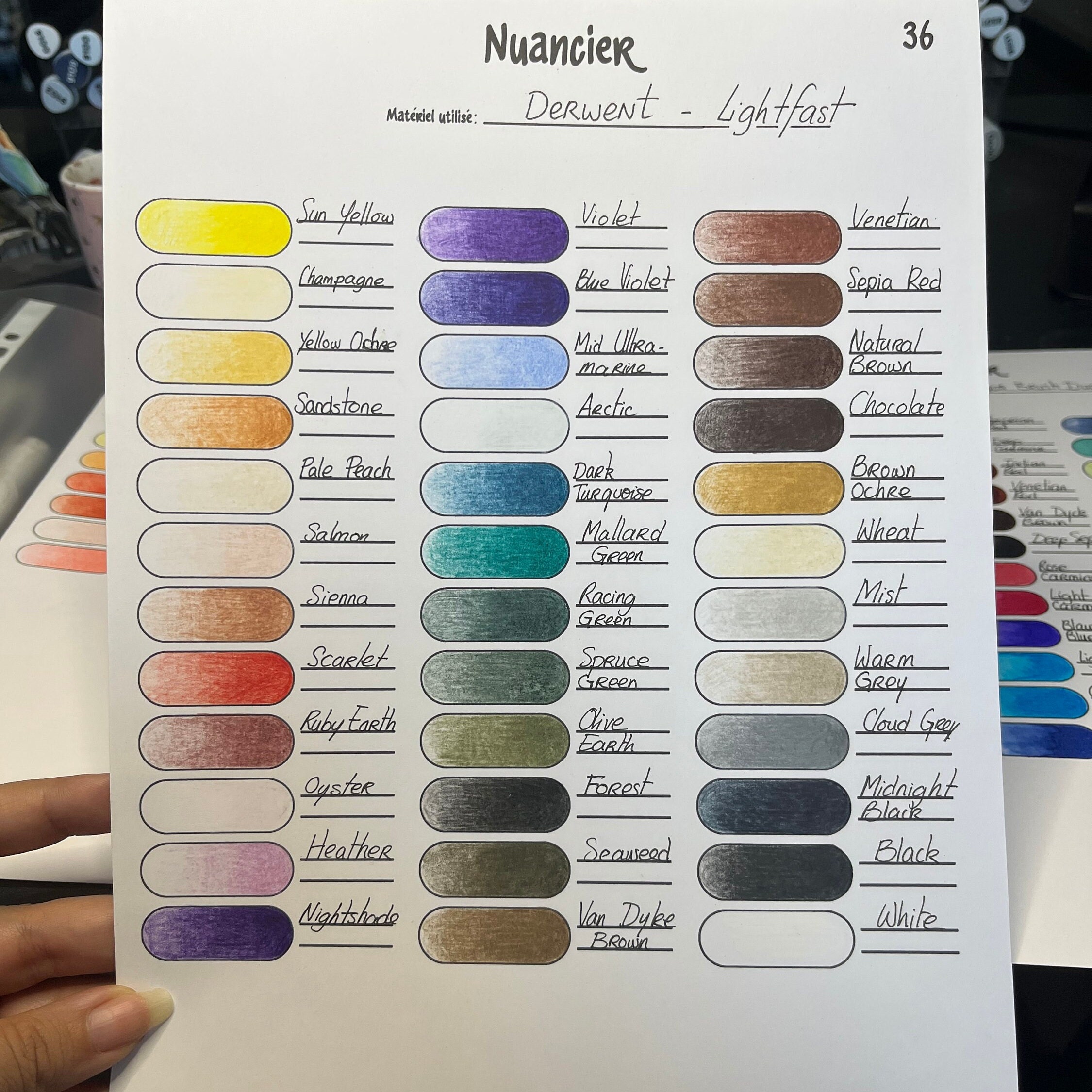 Color Chart to Fill Out Empty Swatch Chart - Etsy