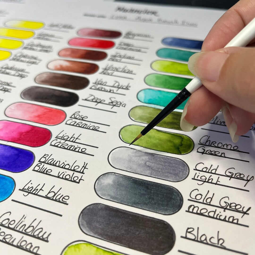 Color Chart to Fill Out Empty Swatch Chart - Etsy