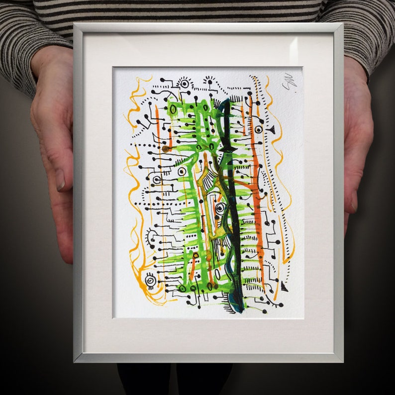 City Sunset, Pen & Ink, Watercolor - Etsy