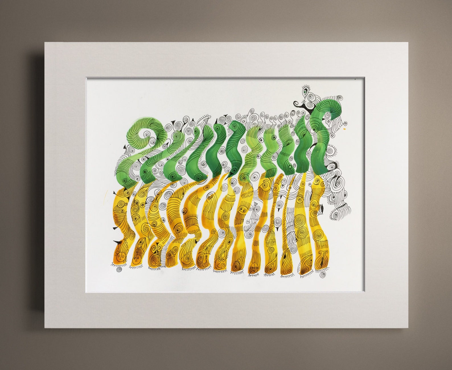 Trojan Horse Watercolor Pen & Ink - Etsy