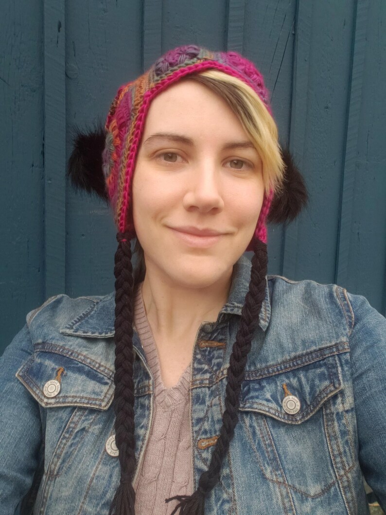 Radiant Soul Crochet Hat Pattern - Sack Hat, Ear Flap Hat, Double Pom ...