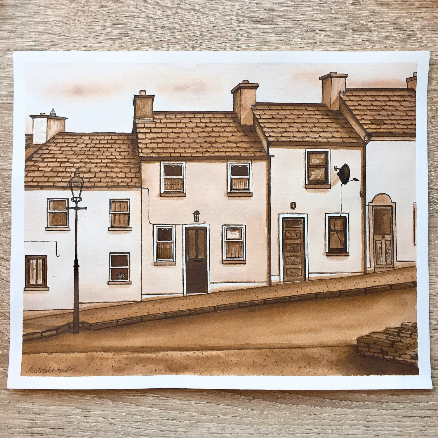 Original Illustraition Ink Illustration Dublin Ireland Monochrome ...