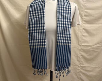 MHC 024 S, Scarf, Handwoven 100% Cotton Scarf With Hand-dyed, Cambodian ...