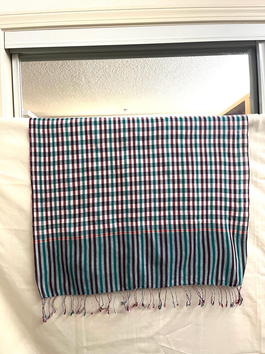 HCS 006 M, Scarf, Handwoven 100% Cotton Scarf With Hand Dyed (krama ...