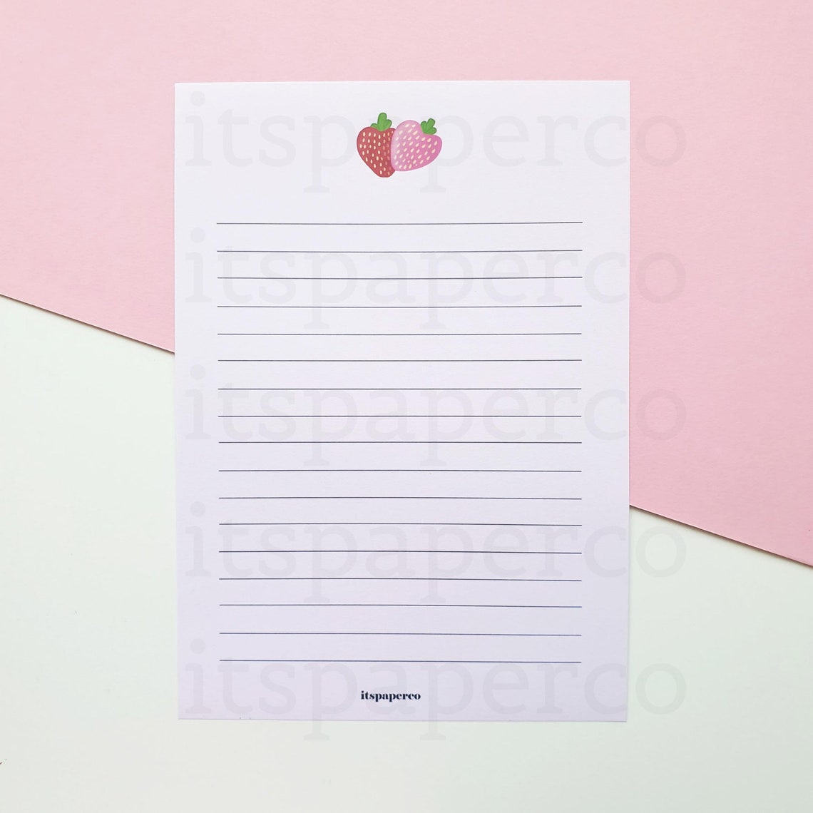 Strawberry Letter Writing Set Strawberry Writing Set Letter - Etsy