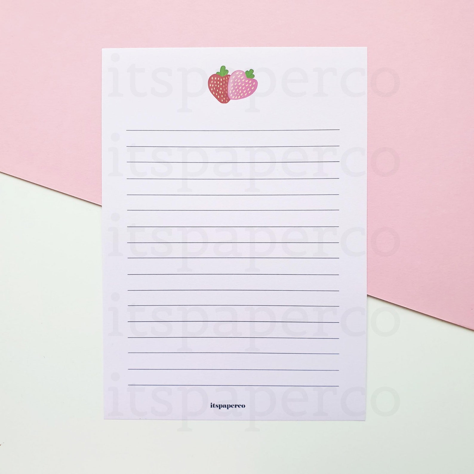Strawberry Letter Writing Set Strawberry Writing Set Letter - Etsy