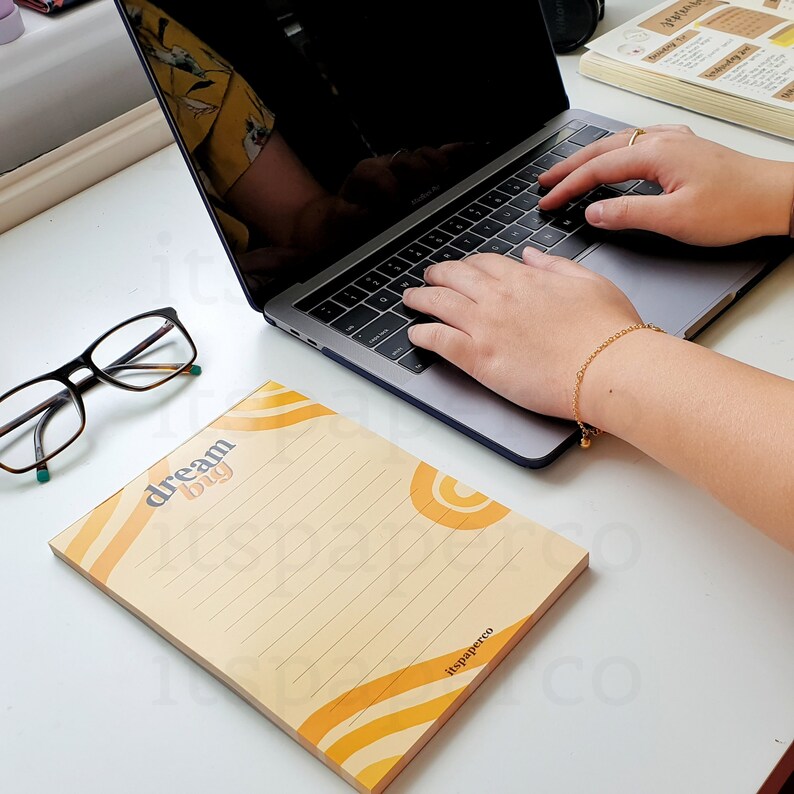 Dream Big Lined Notepad Cute Notepad Cute Stationery | Etsy