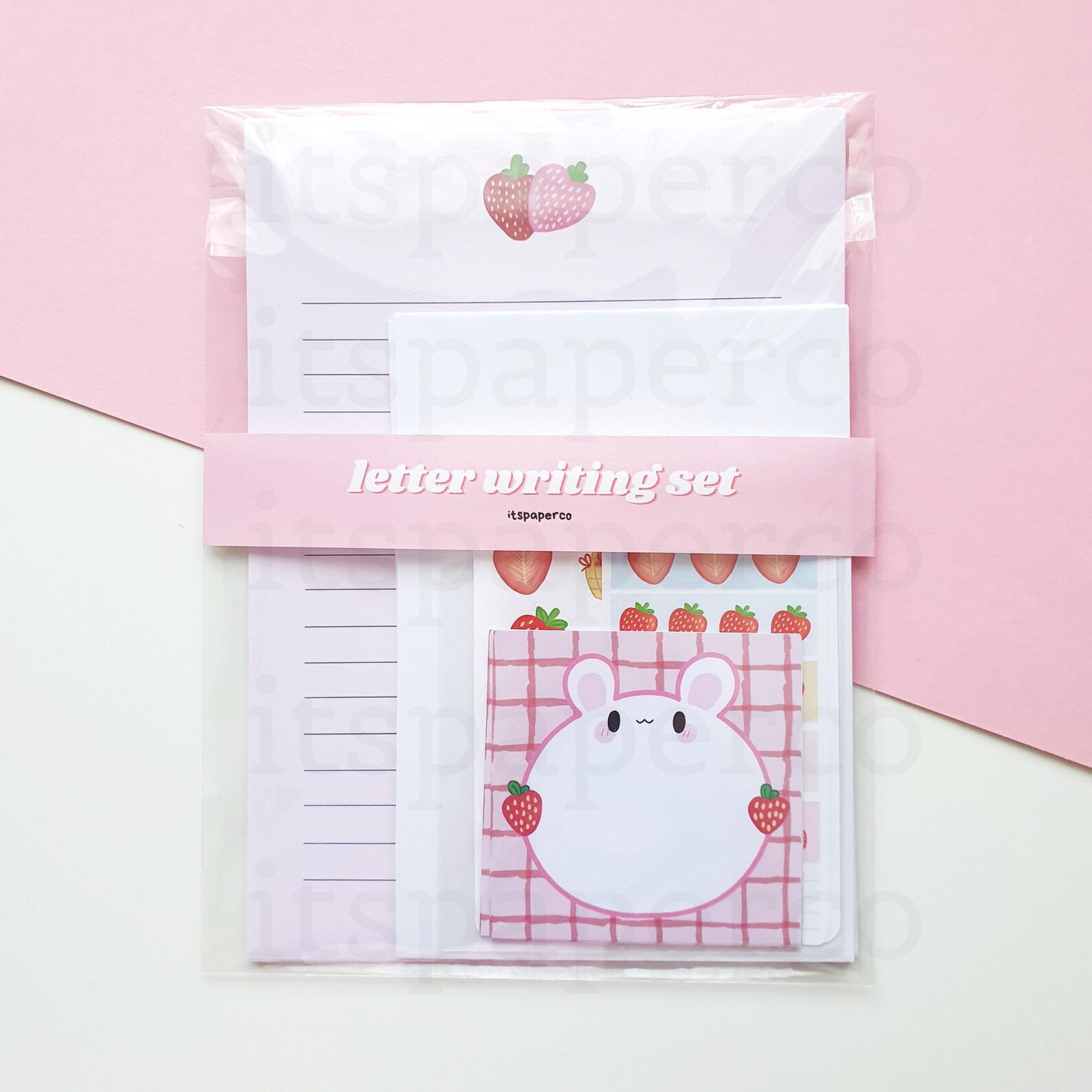 Strawberry Letter Writing Set Strawberry Writing Set Letter - Etsy