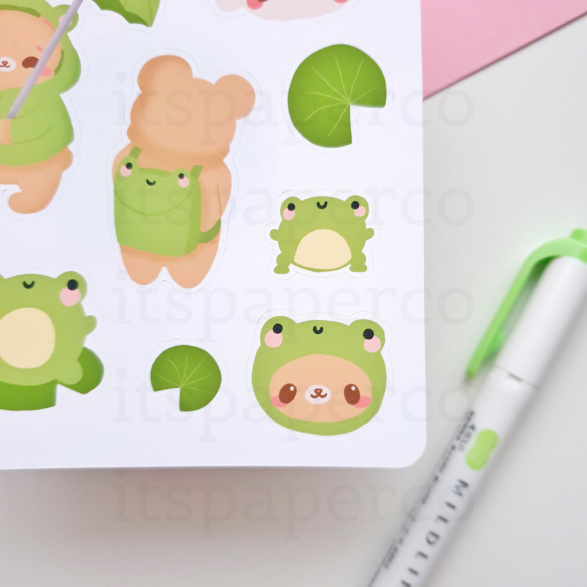 Cute Frogs Sticker Sheet Planner Stickers Bullet Journal - Etsy UK