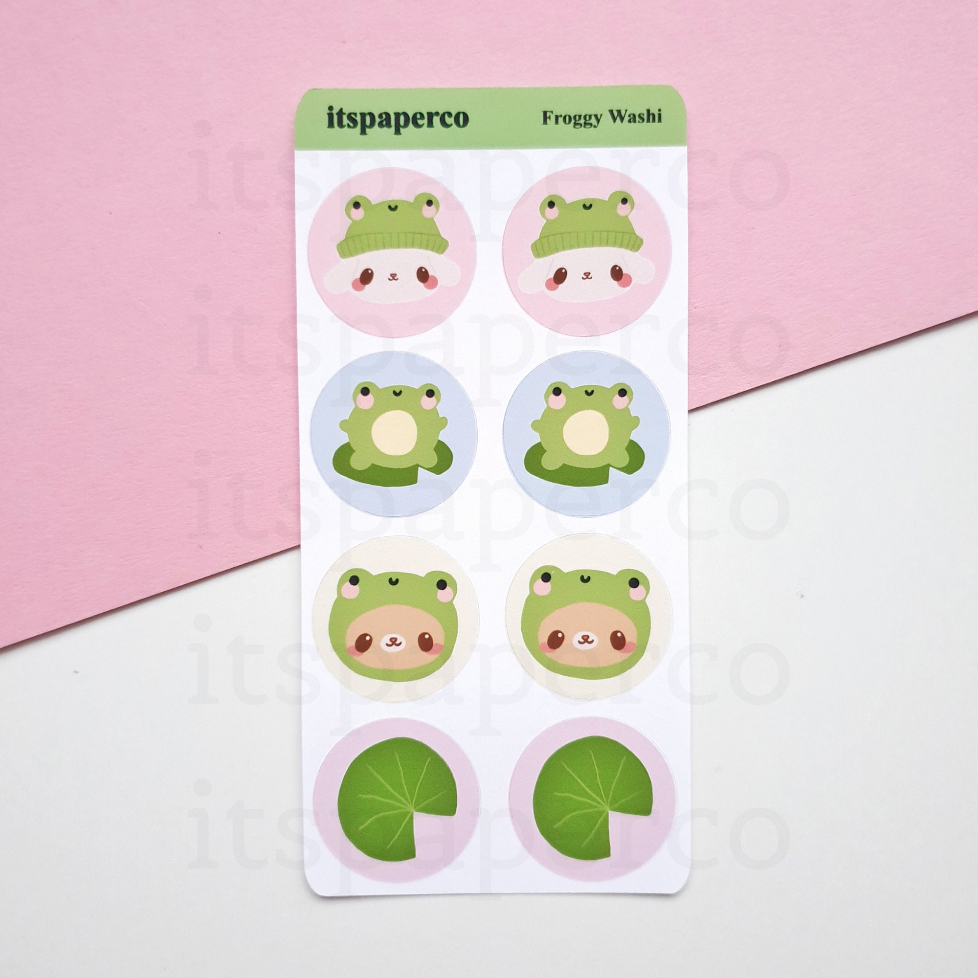 Cute Frog Circle Stickers Planner Stickers Journal - Etsy UK