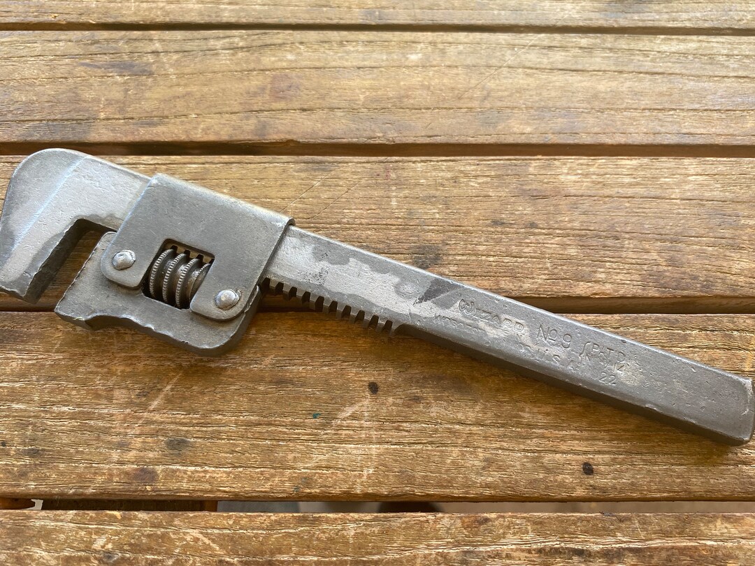 Vintage Wizard No. 9 Adjustable Monkey / Pipe Wrench - Etsy