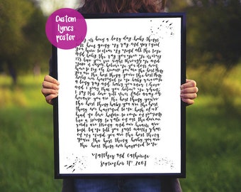 First dance lyrics | Etsy