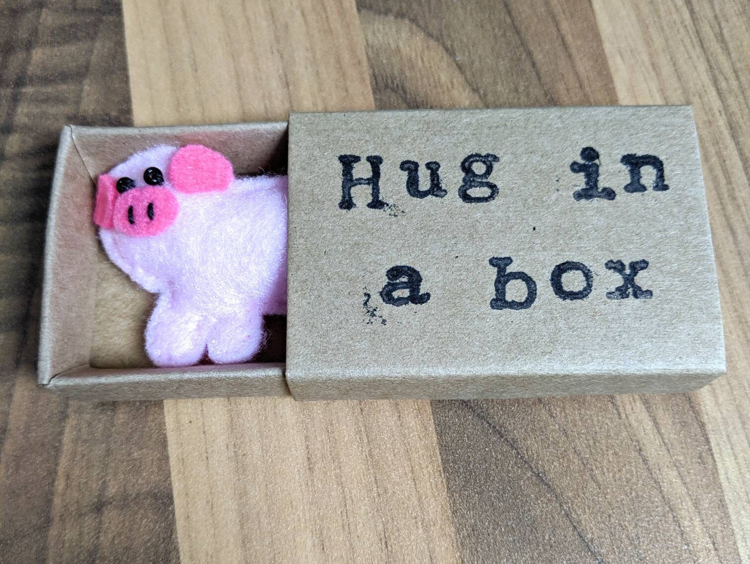 Hug in a Box Pig Gift Felt Get Well Soon Mental Health - Etsy