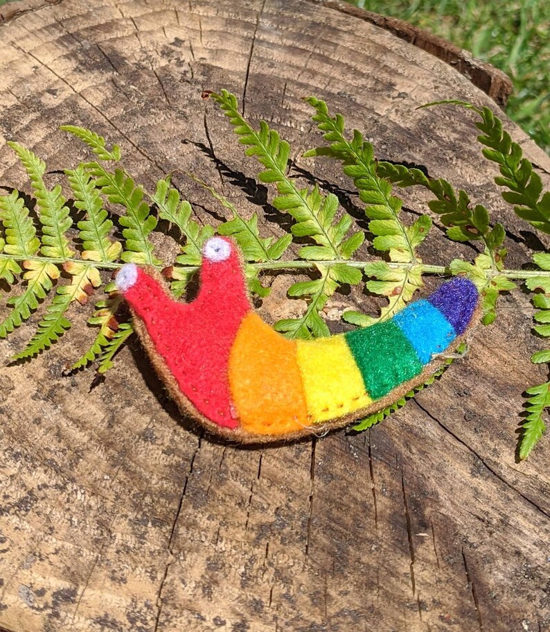 Hug in a Box Sammy Slug Hug Felt Slug Rainbow Mental - Etsy