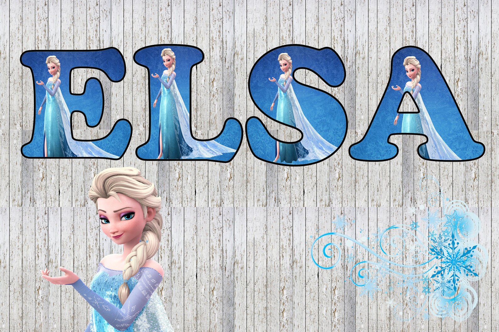 Princess Elsa Frozen 37 Alphabet & Number Images Party Event | Etsy