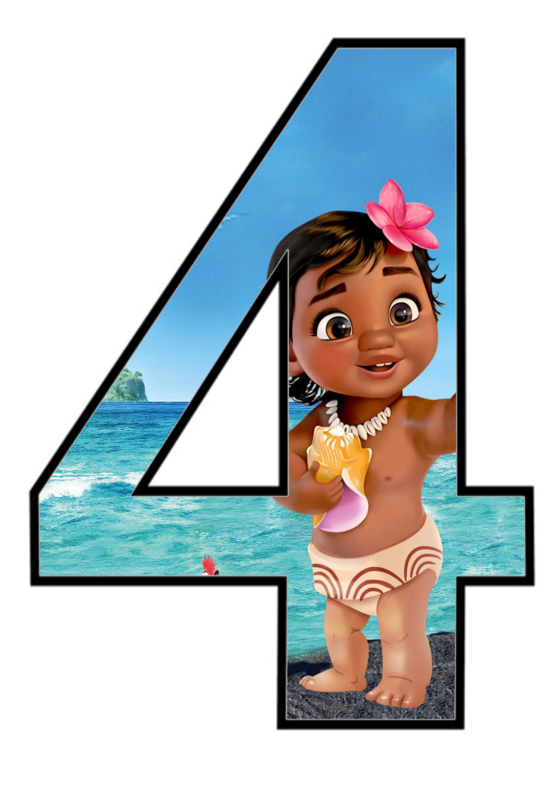 Baby Moana 37 Alphabet And Number Images Party Event Letter | Etsy