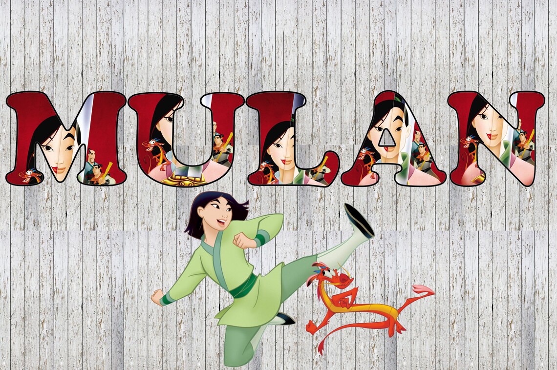 Mulan 37 Alphabet And Number Images Party Event Letter Pack | Etsy