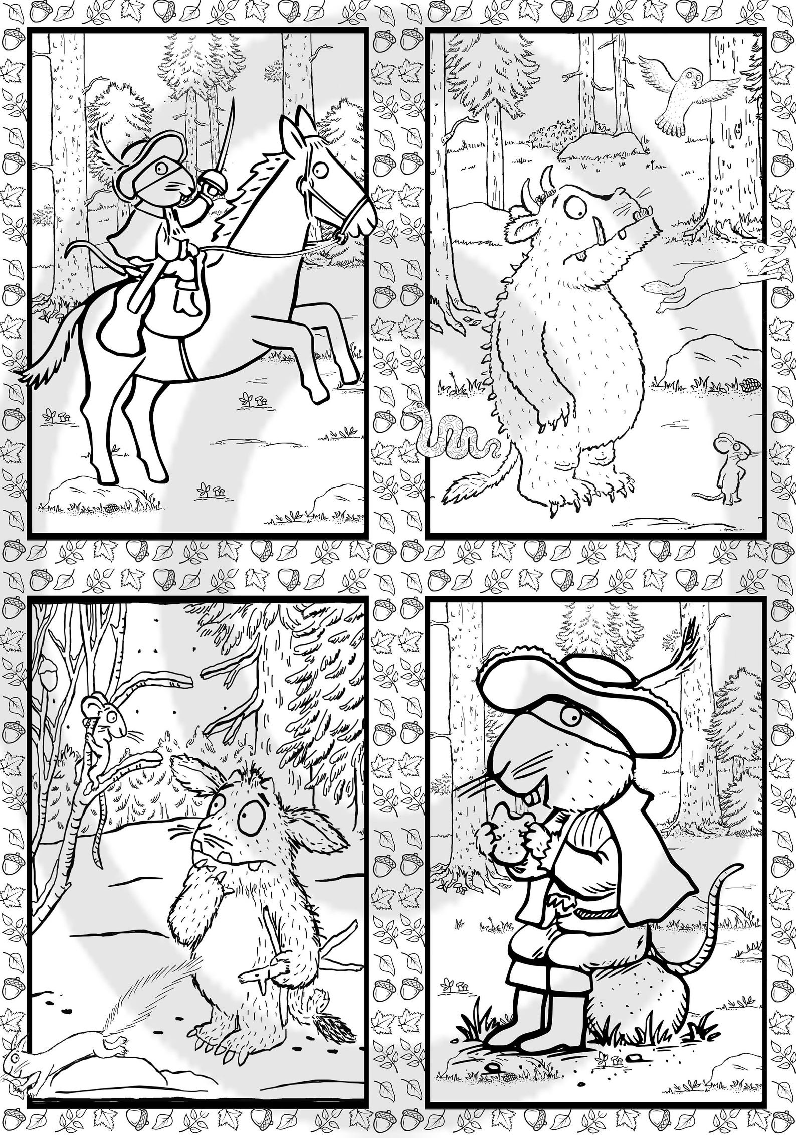 Julia Donaldson 17 Printable Colouring Book Pages Party Loot | Etsy