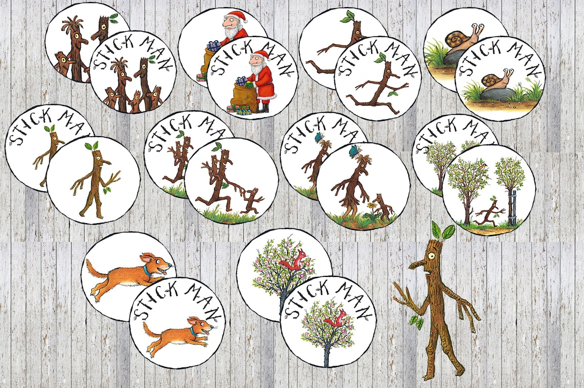 Stickman by Julia Donaldson 20 Flag Character Banner Party | Etsy